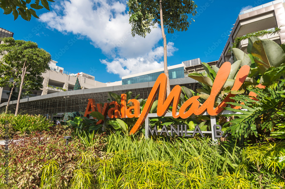 Paranaque, Metro Manila, Philippines - Nov 2021: A signage of Ayala ...