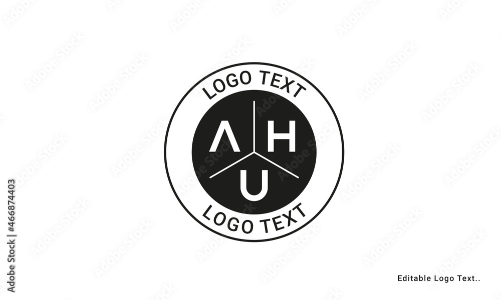 Vintage Retro AHU Letters Logo Vector Stamp Stock Vector | Adobe Stock