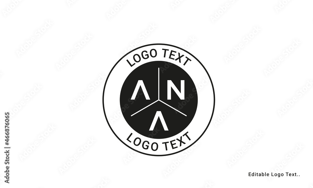 Vintage Retro ANA Letters Logo Vector Stamp Stock Vector | Adobe Stock