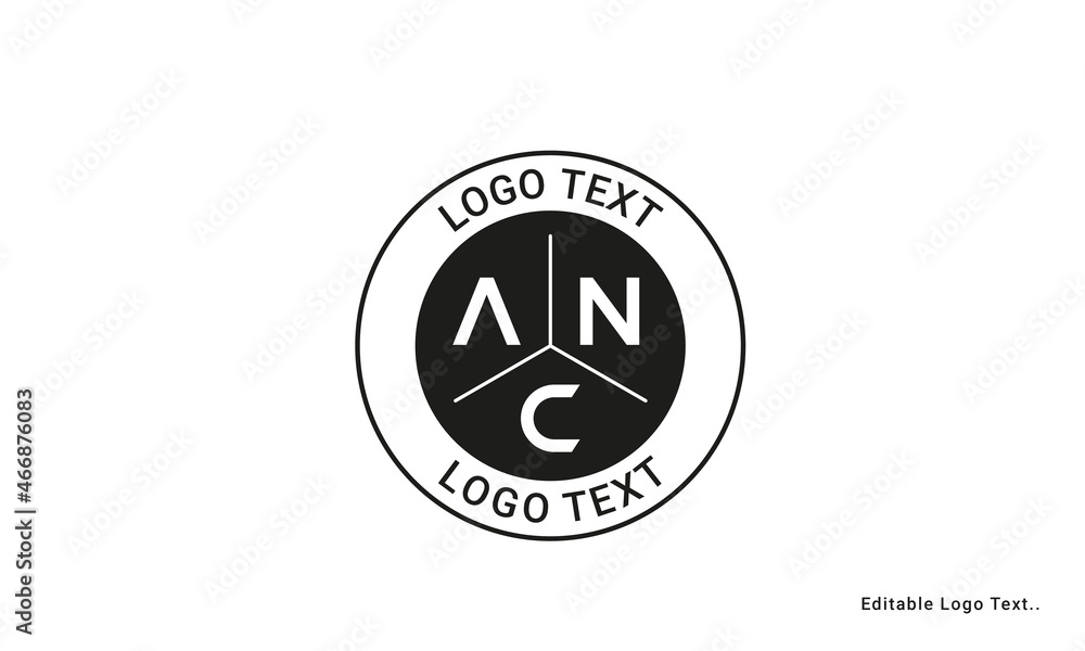 Vintage Retro ANC Letters Logo Vector Stamp Stock Vector | Adobe Stock