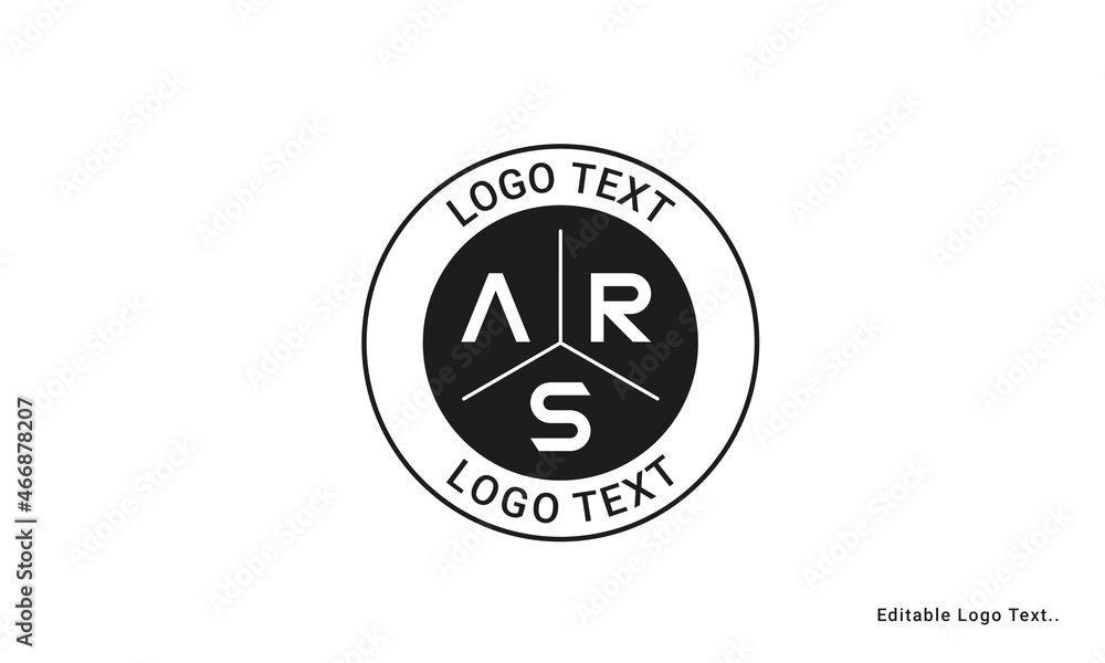 Vintage Retro ARS Letters Logo Vector Stamp Stock Vector | Adobe Stock