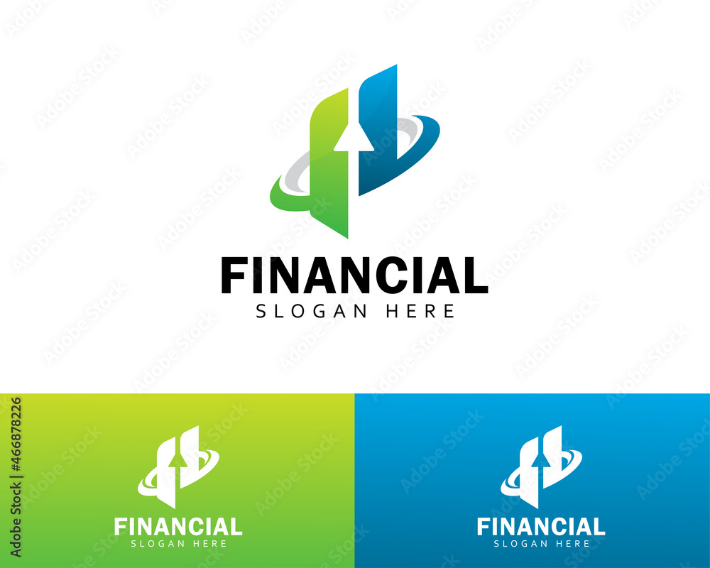 financial logo creative arrow diagram market invest business Stock ...