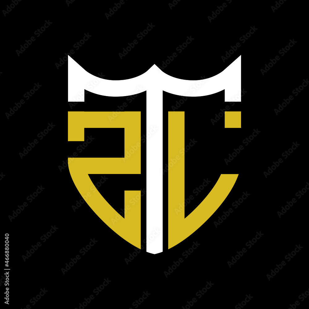 ZTL letter logo design on black background.ZTL creative initials letter ...