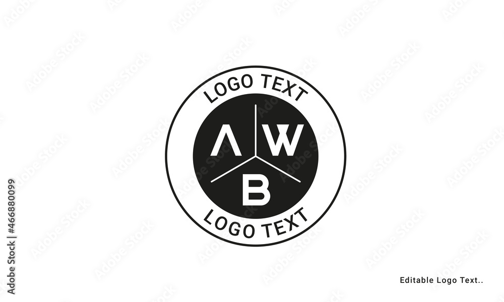 Vintage Retro AWB Letters Logo Vector Stamp Stock Vector | Adobe Stock