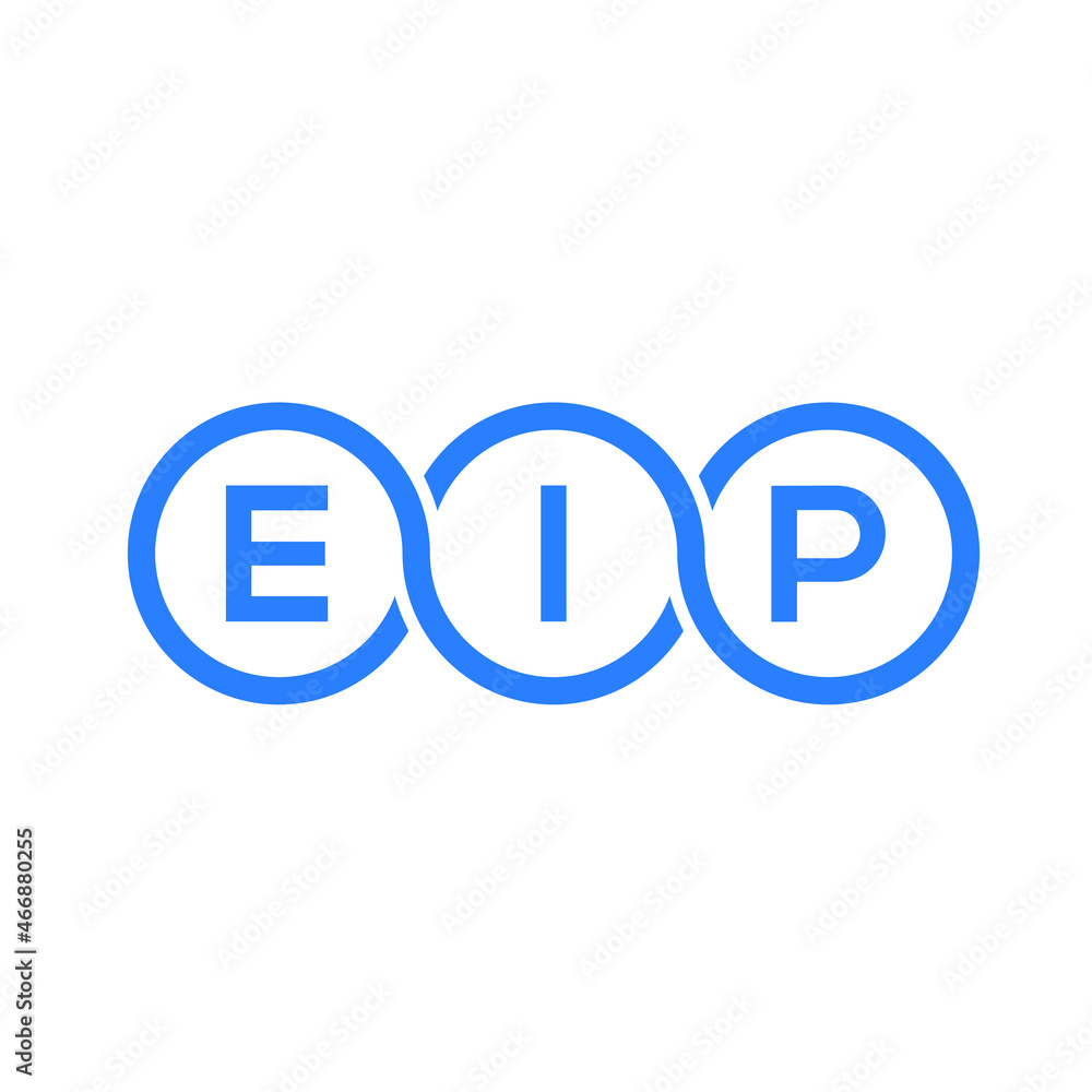 EIP letter logo design on white background. EIP creative initials ...
