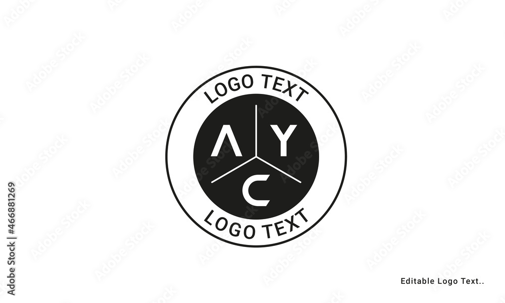 Vintage Retro AYC Letters Logo Vector Stamp Stock Vector | Adobe Stock