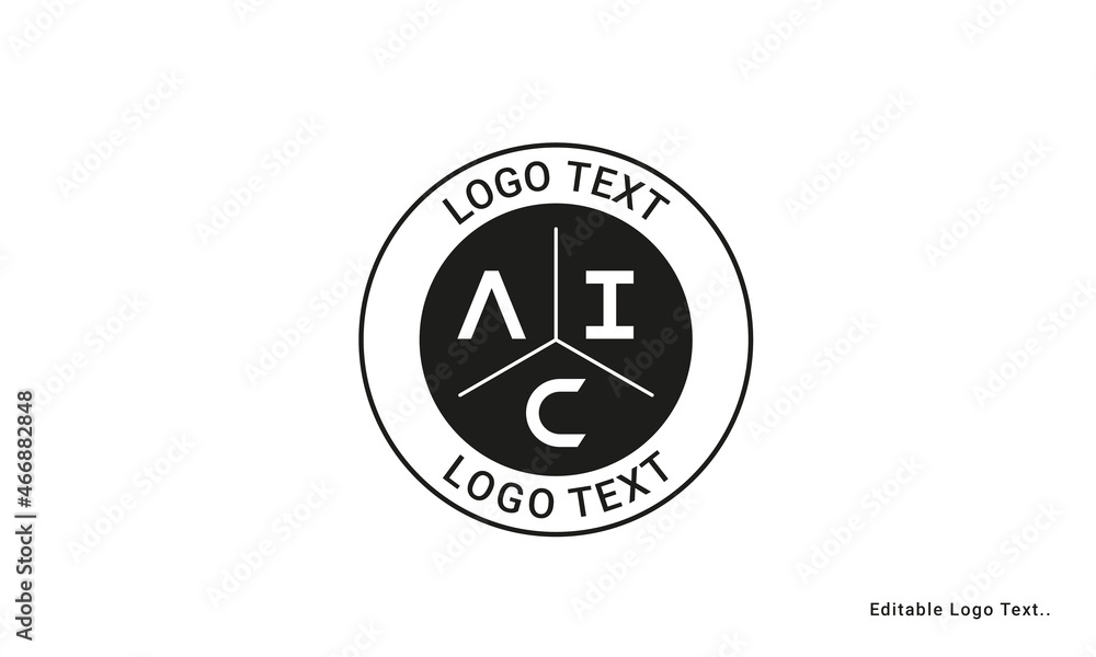 Vintage Retro AIC Letters Logo Vector Stamp Stock Vector | Adobe Stock