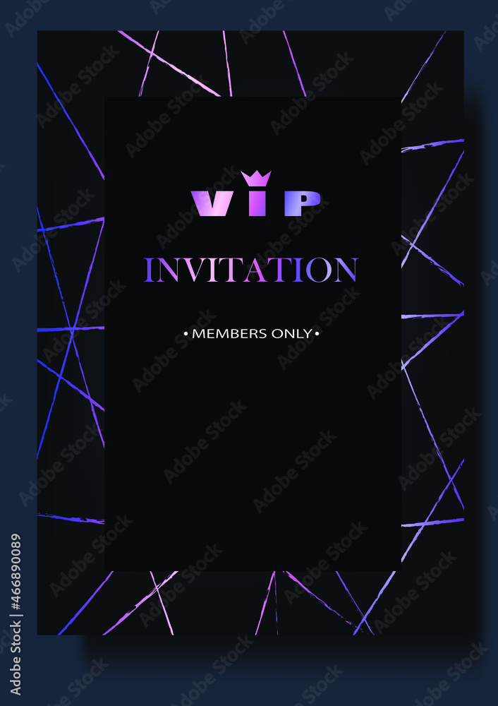 VIP invitation members only. Luxury party invitation design. For ...