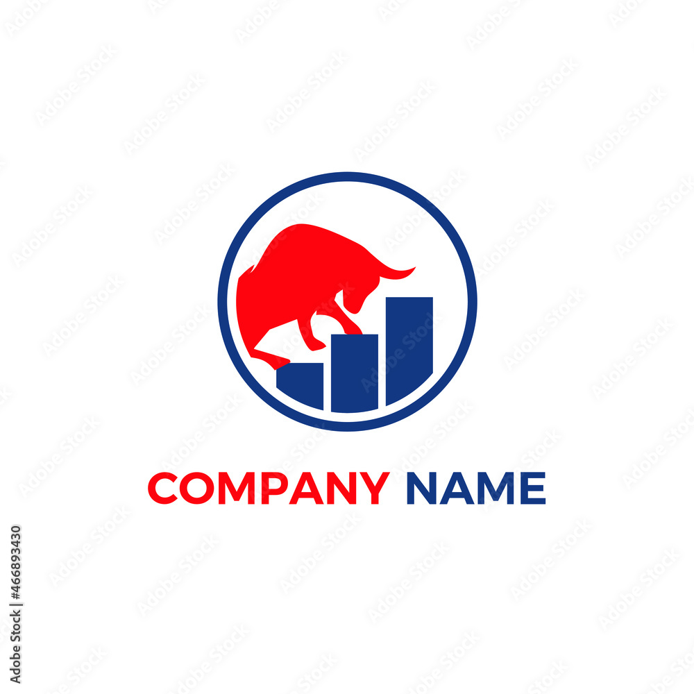 bulls capital logo vector Stock Vector | Adobe Stock