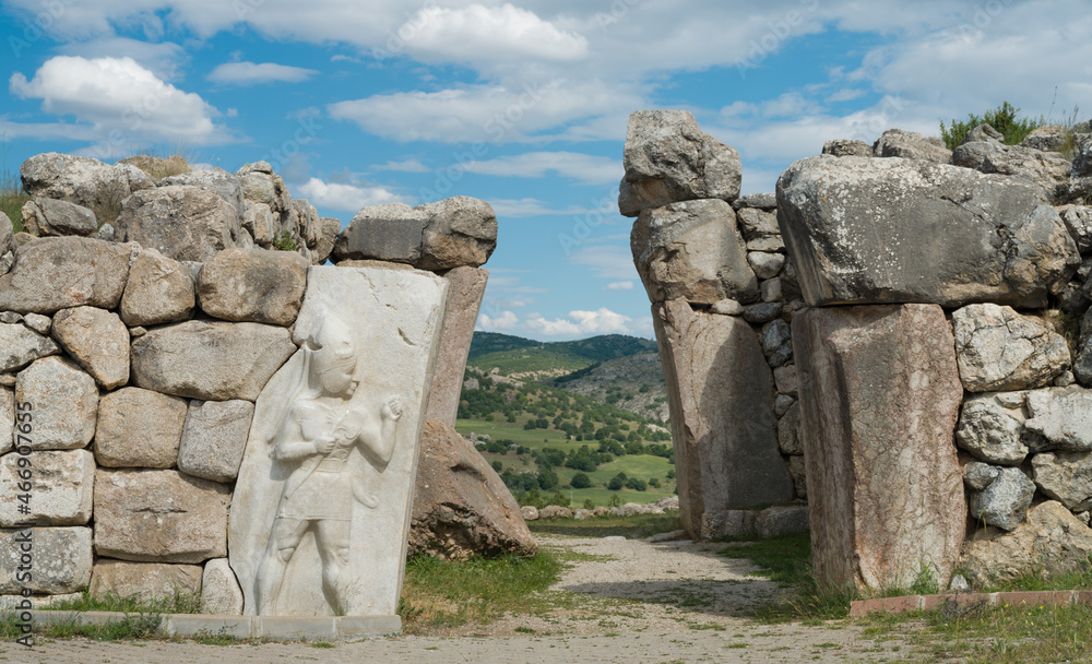 King gate entrance. The King gate of The Hattusa that is The capital of ...