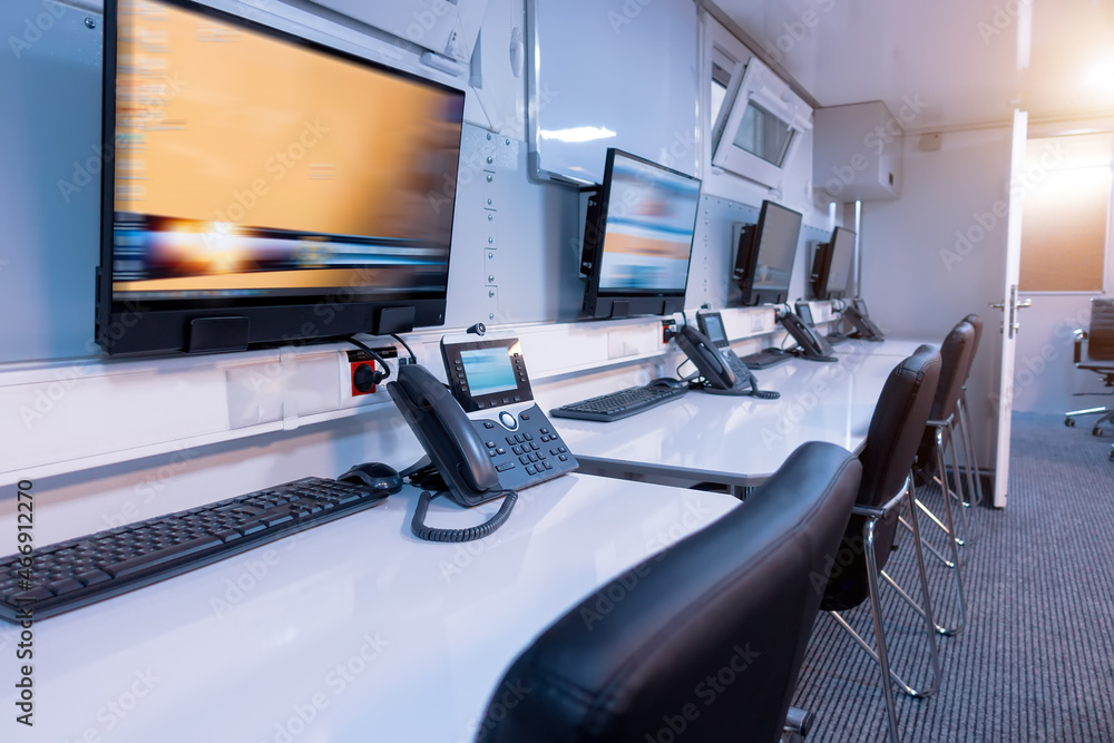 Autonomous mobile emergency control room. Emergency control room ...
