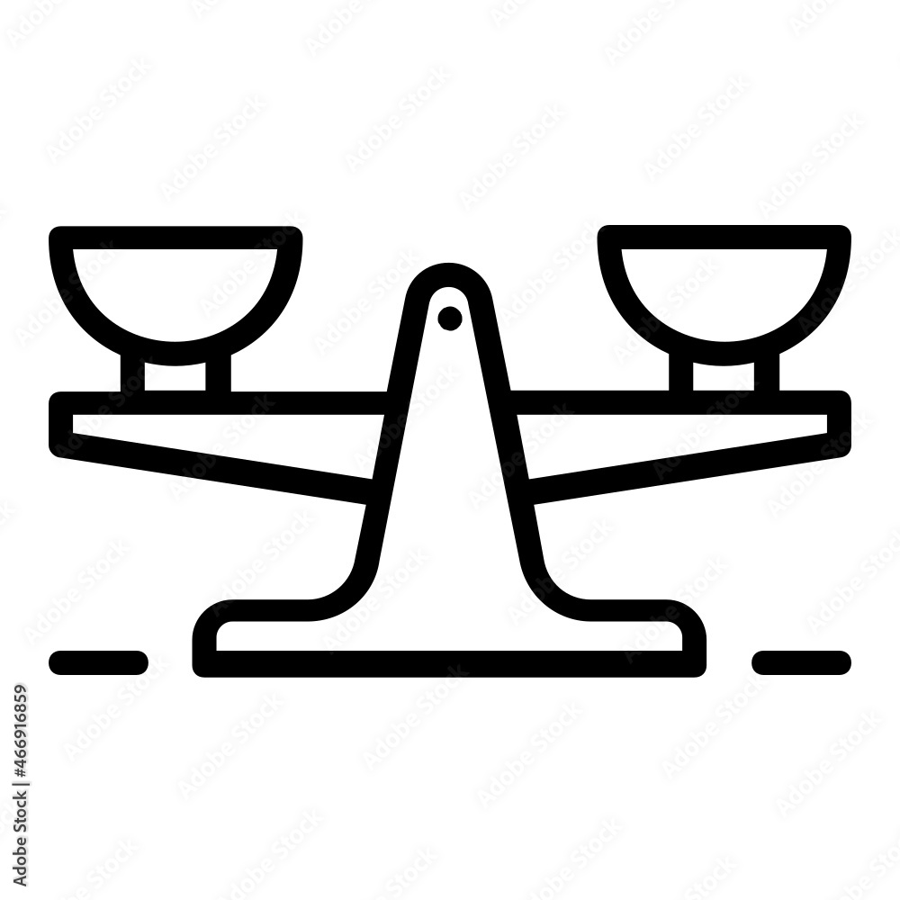Roberval balance Concept, pan balance Vector Line Icon Design, Weight ...