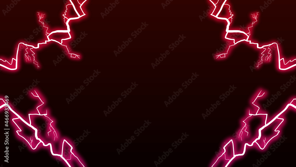Black background with red lightning frame Stock Illustration | Adobe Stock