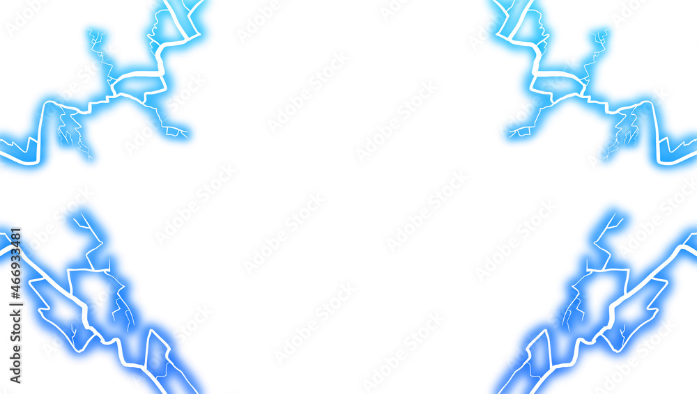 Blue Lightning White Background