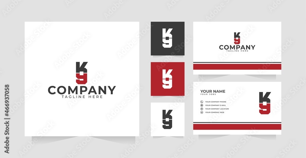Letter K9 dog training logo design inspiration and business card Stock ...