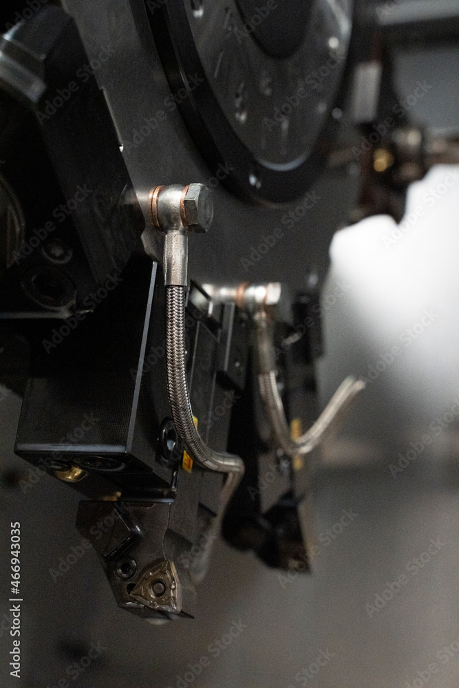 motorized turret in a cnc lathe Stock Photo | Adobe Stock