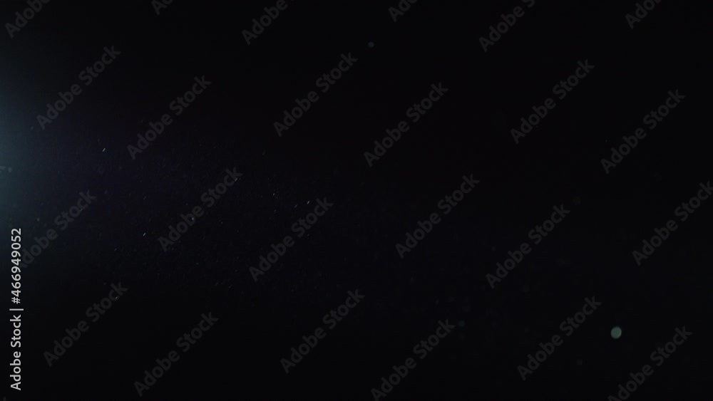 Natural Dust Organic Floating particles in stage light ray (spot) on ...