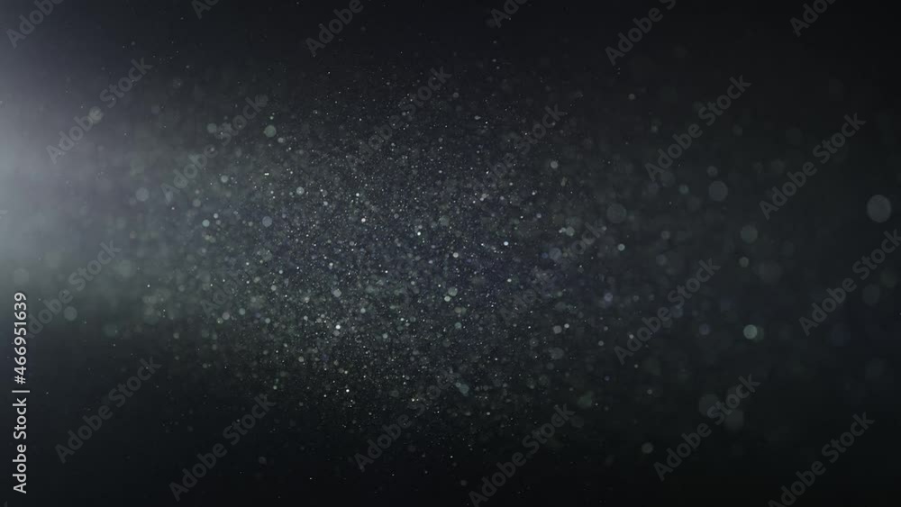 Natural Dust Organic Floating particles in stage light ray (spot) on ...