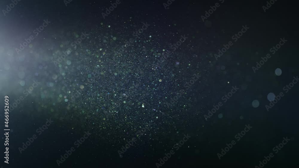 Natural Dust Organic Floating particles in stage light ray (spot) on ...