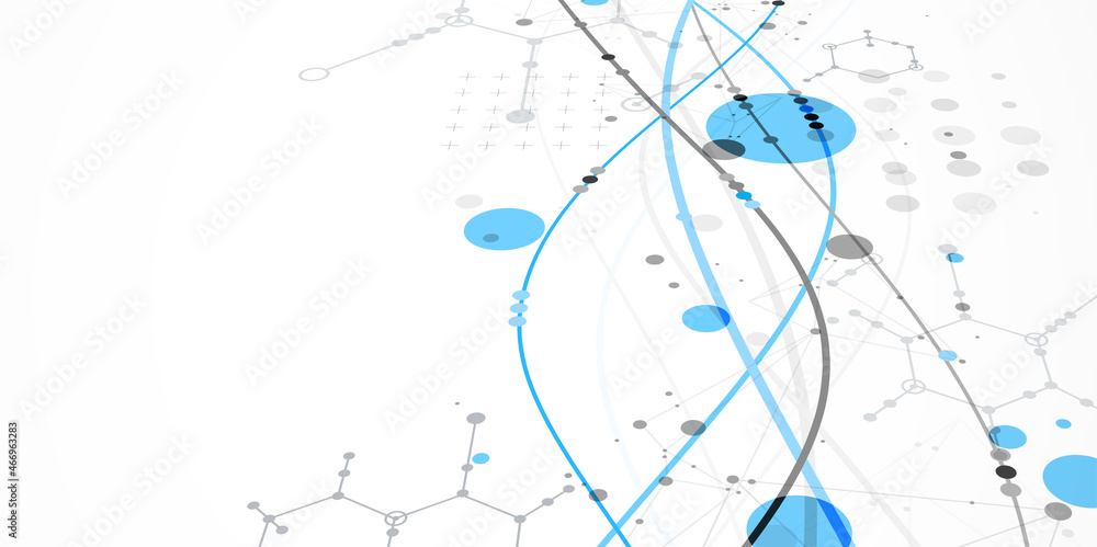 Science template. Background with lines of different colors with ...