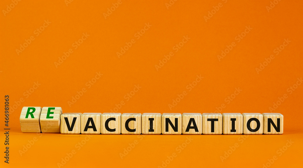 Revaccination or vaccination symbol. Turned cubes and changed the word ...