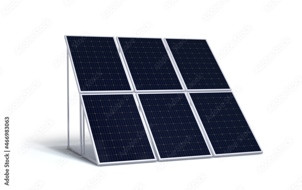 Structure of solar panels isolated, 3d rendering Stock Illustration ...