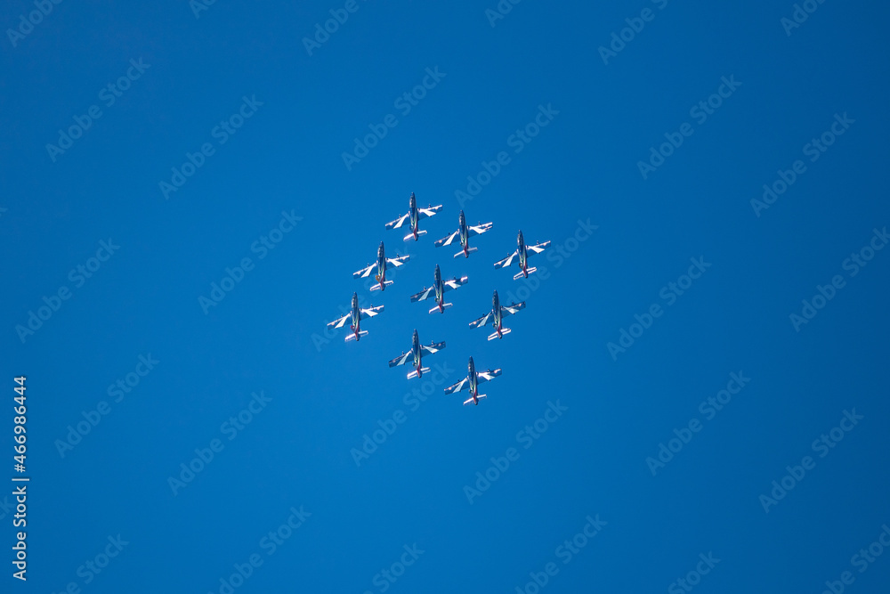 MONZA, ITALY - Sep 12, 2021: Beautiful ceremony of an Italian Air Force ...