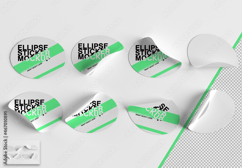 Mock Up of Stickers Stock Template | Adobe Stock