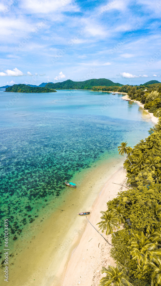 Koh Mak tropical island and its paradise beach near koh Chang, Trat ...