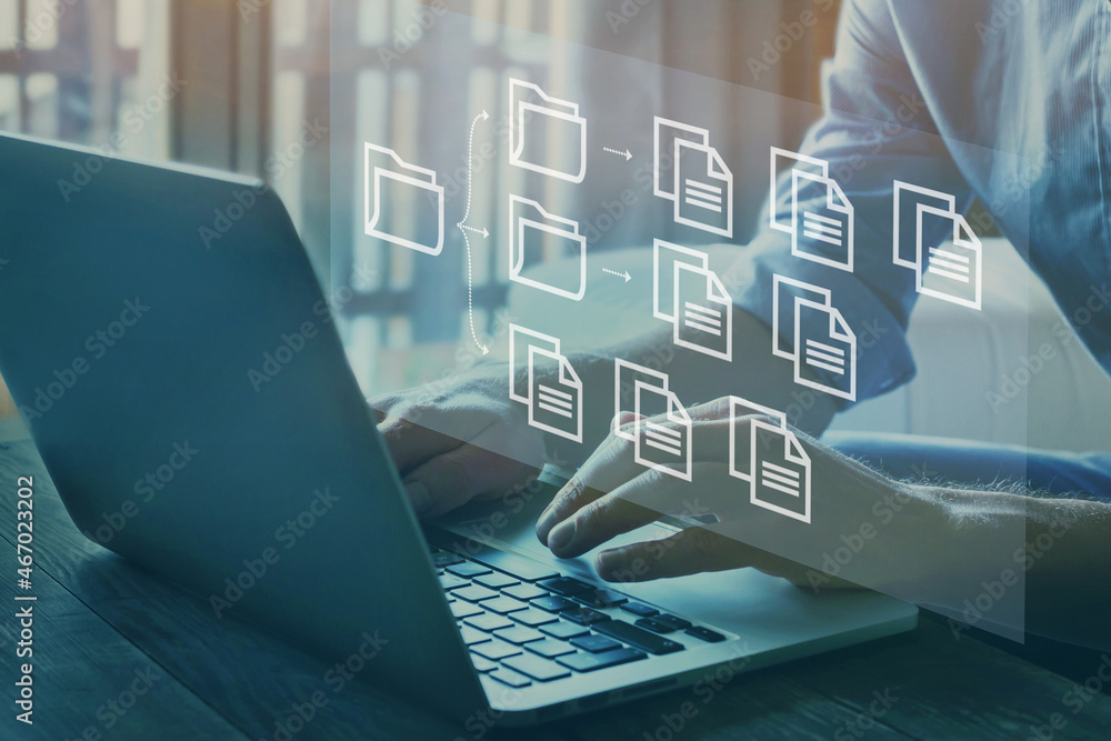 catalog of digital documents, file structure Stock Photo | Adobe Stock