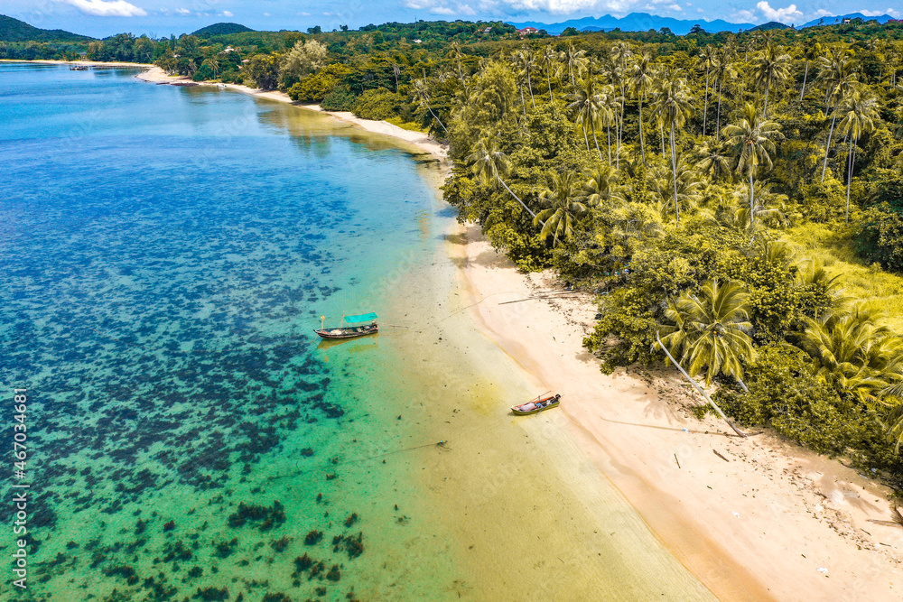 Koh Mak tropical island and its paradise beach near koh Chang, Trat ...