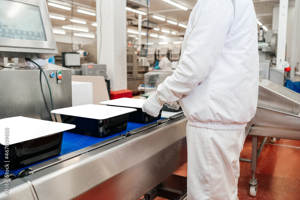 modern poultry processing plant.Meat processing in food industry ...