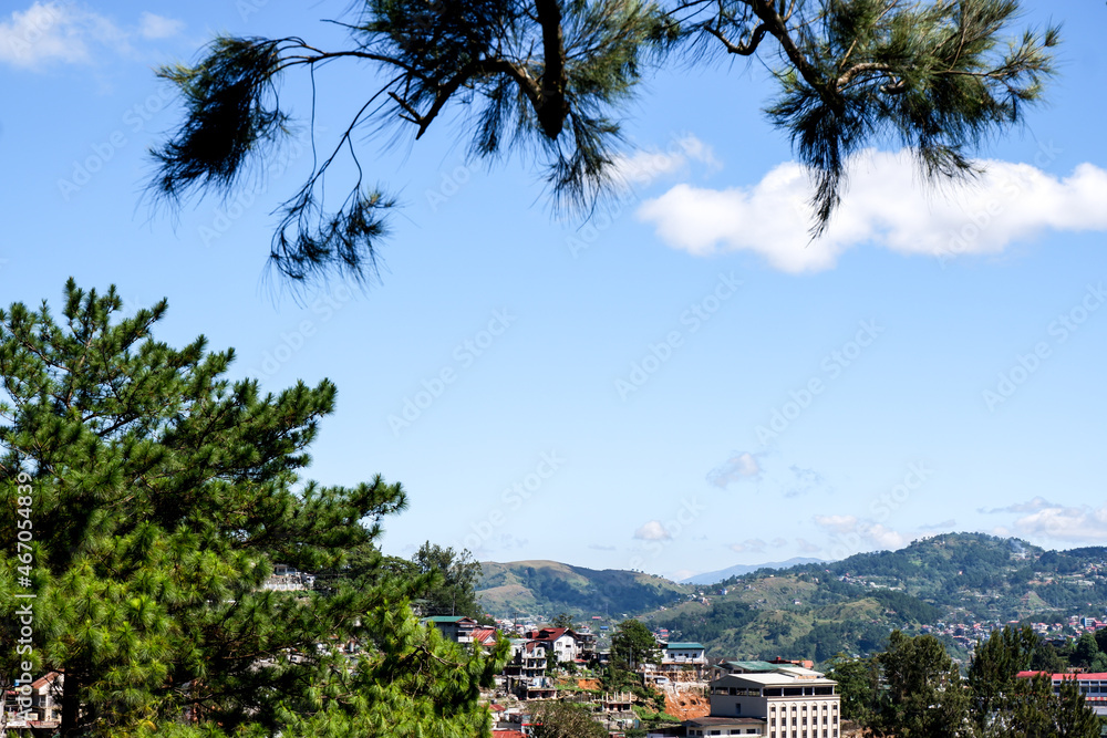 Mountains of Baguio City with its Colorful Houses and Serene Trees ...