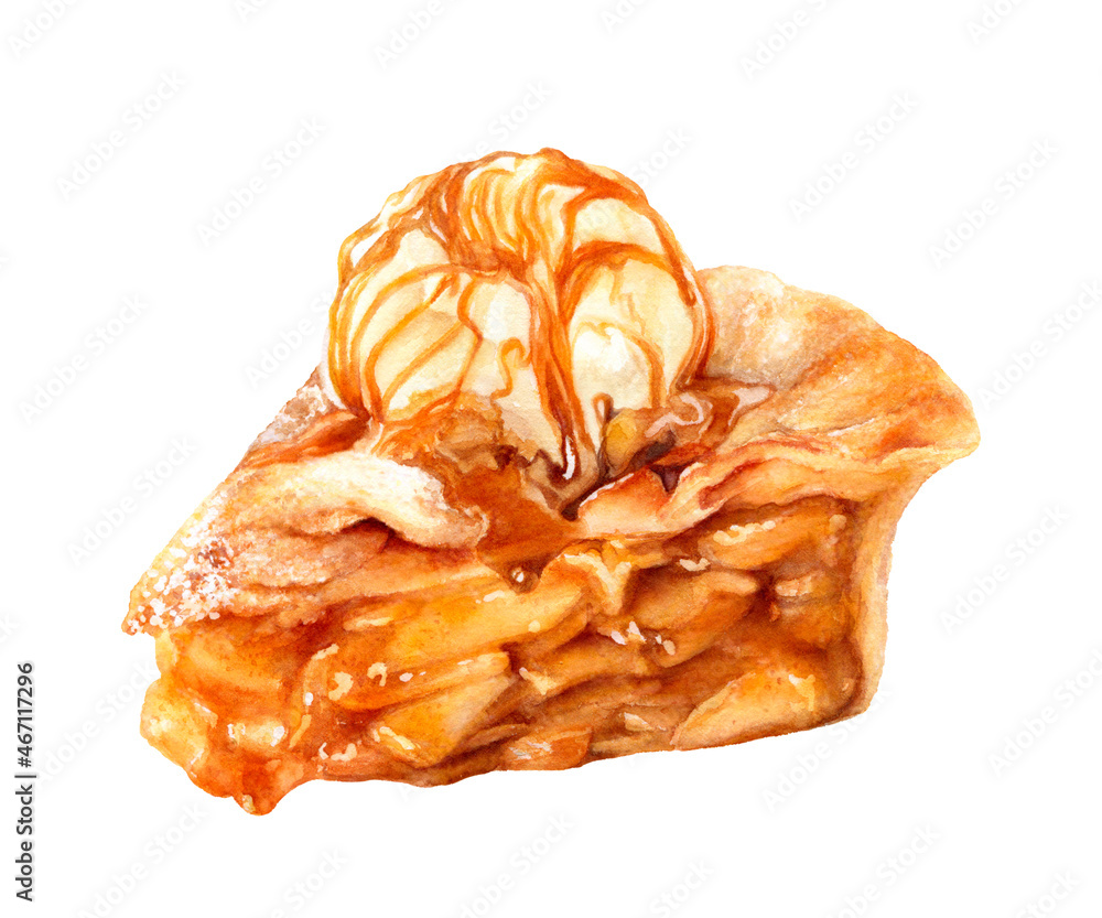Apple Pie With Ice Cream Clip Art