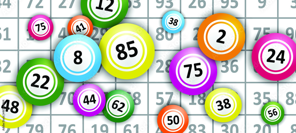 Slogan bingo for lottery, balls and numbers . Game of chance to win for ...