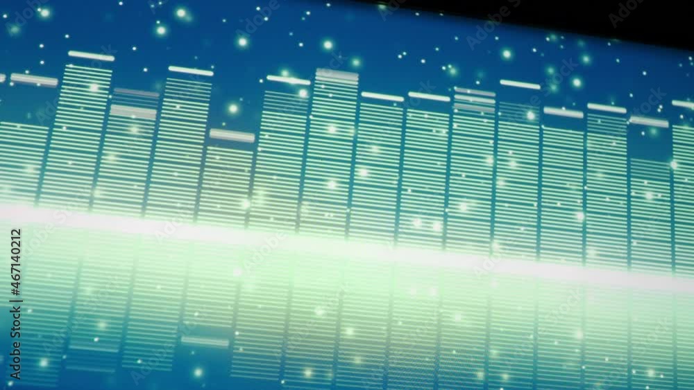 Sound Equalizer. Digital music or sound wave footage. audio waveform ...