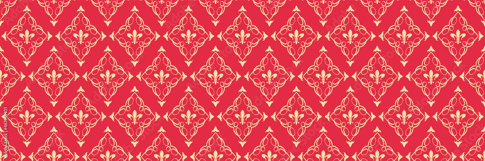 Background pattern in mexican style with decorative elements on a red ...