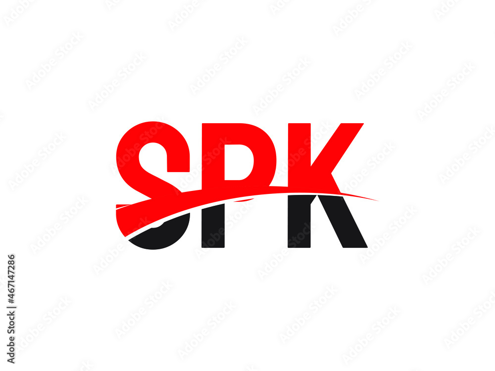 SPK Letter Initial Logo Design Vector Illustration Stock Vector | Adobe ...