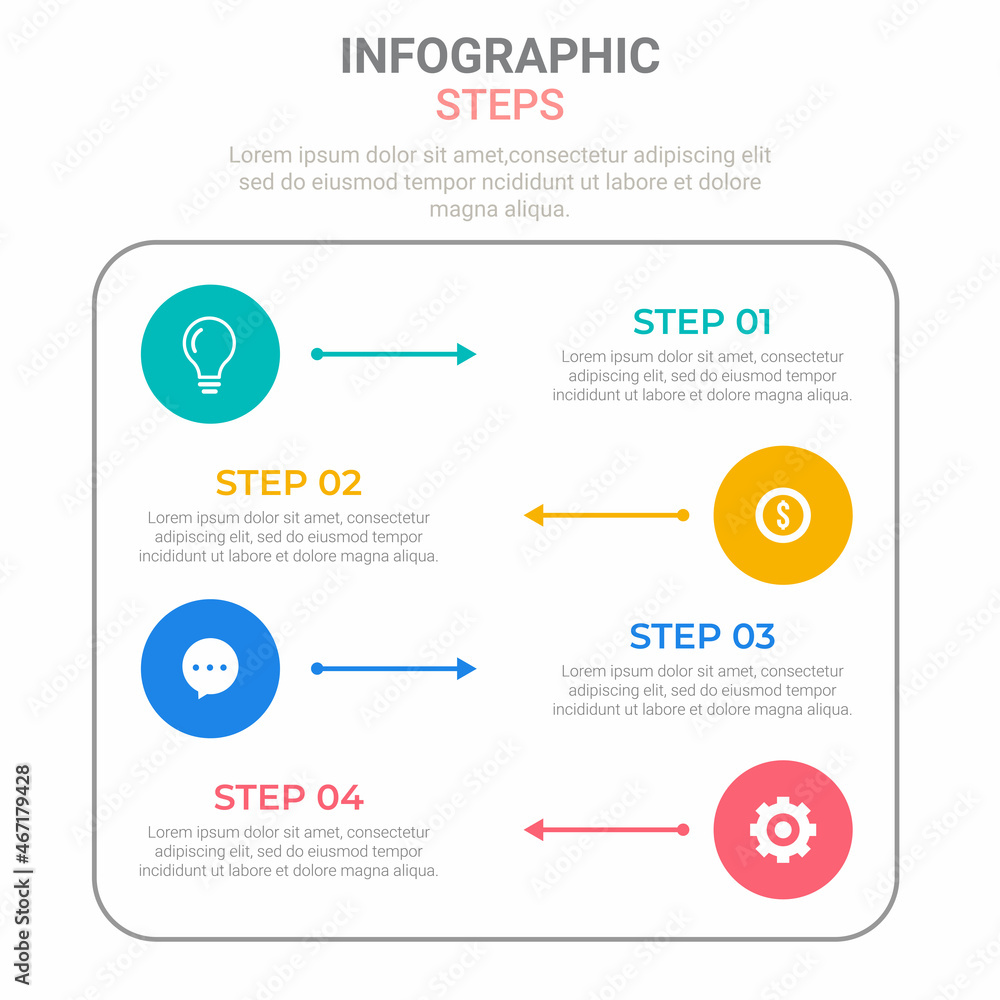 Graphic abstract element, Business data visualization. Process chart. a ...