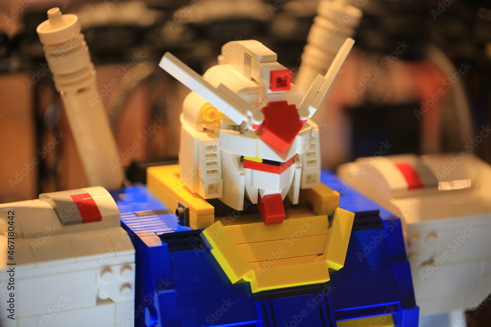 Hong Kong - January 2 2021: Gundam models or Gunpla are model kits ...
