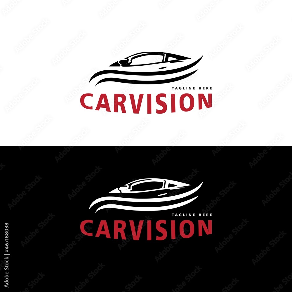 Abstract Car Logo. Car Shape vision eye sign symbol for Automotive ...