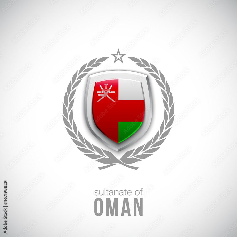 Sultanate of Oman Happy National Day banner. Illustration greeting card ...
