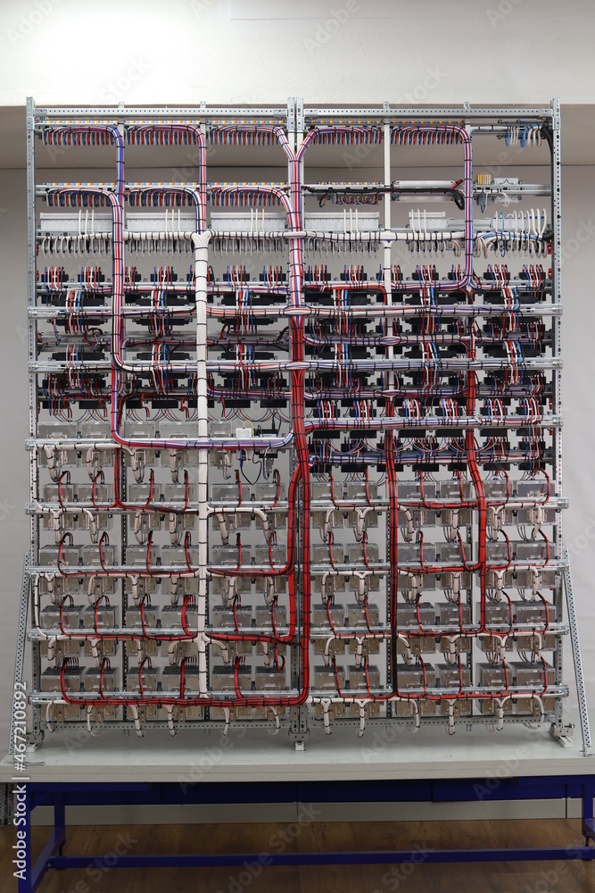 The reverse side of the electrical panel assembly for LED lighting on ...