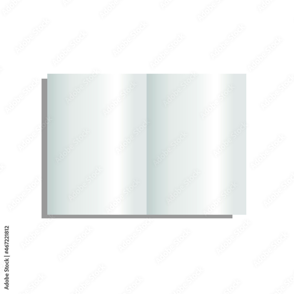 Vector illustration of book with open blank pages. Vector isolated on ...