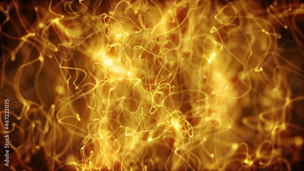 Abstract Gold Strings Waving Fx Background Loop/ 4k animation of an ...