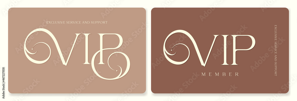 Set of membership card templates in pastel colors in modern style. For ...