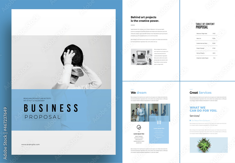 Corporate Business Proposal Layout Stock Template | Adobe Stock
