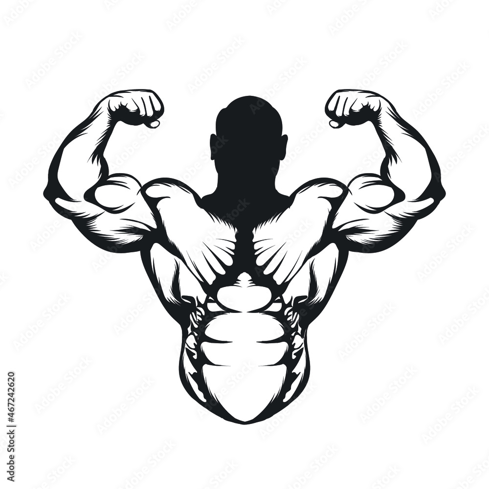 Bodybuilders Front Double Biceps Strong Big Arms Bodybuilding Pore ...