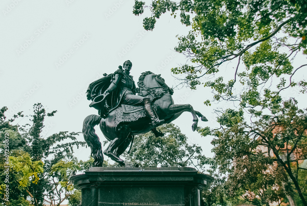 Poster Statue of Simón Bolívar at Plaza Bolívar, Caracas, Venezuela ...