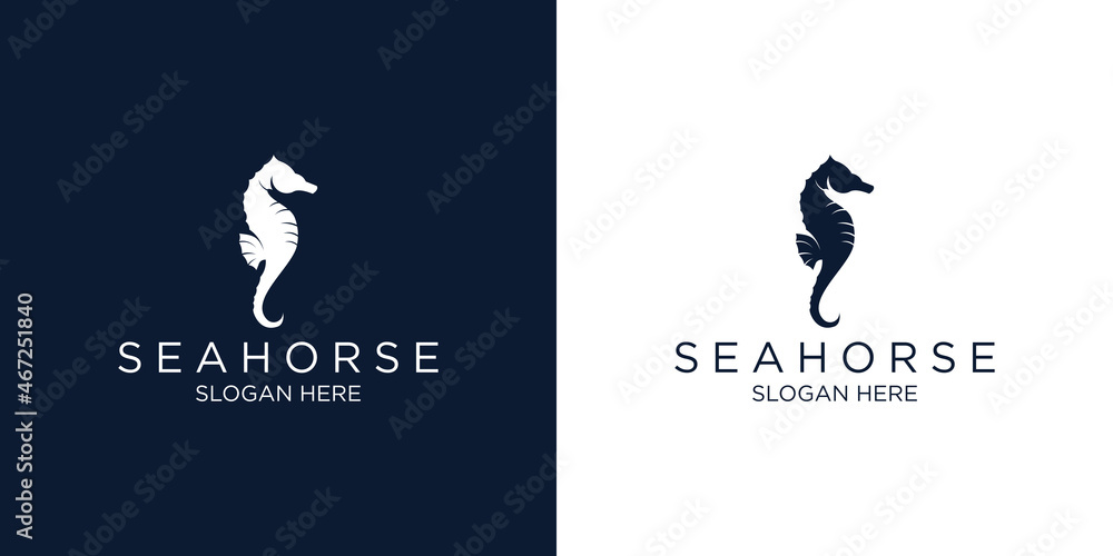 Seahorse logo design template Stock Vector | Adobe Stock